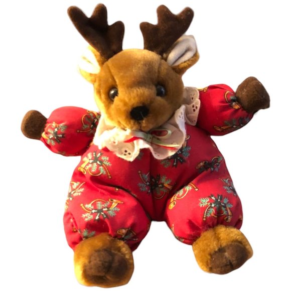 Russ Berrie | Toys | Vtg Russ Berrie Quilted Reindeer Ruby Plush 75 ...